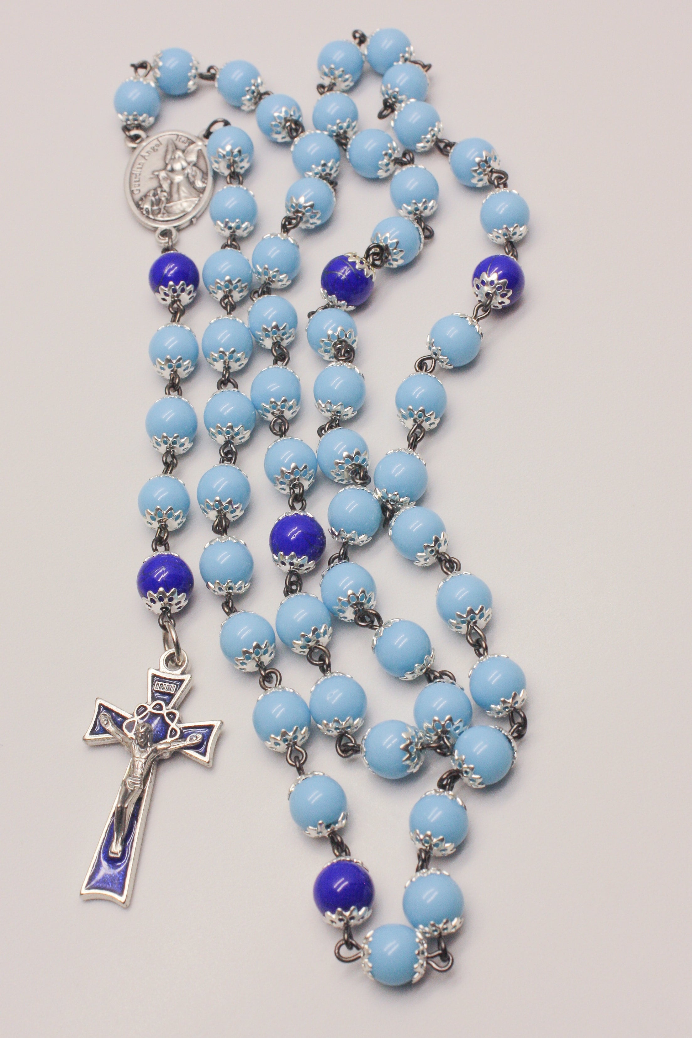 Light Blue Angel Rosary | Bespoke Catholic